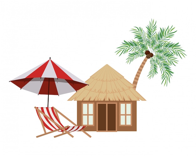 Vibrant Tropical Getaway with Cozy Cabana and Swaying Palms | Jiffy Designs