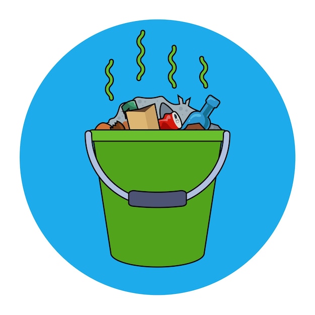 Steaming Bucket of Trash and Debris | Jiffy Designs