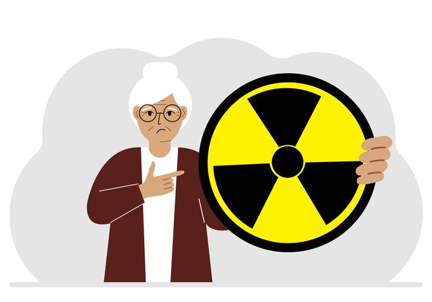 Scientist Holding Radioactive Warning Symbol | Jiffy Designs