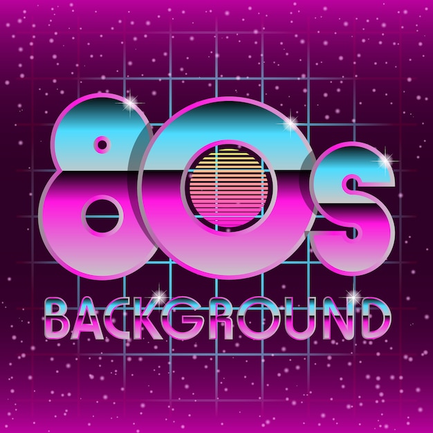 Vibrant 80s-Inspired Background with Retro Geometric Shapes | Jiffy Designs