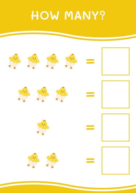 Adorable Chicks Counting Math Puzzle on Sunny Yellow Background | Jiffy ...