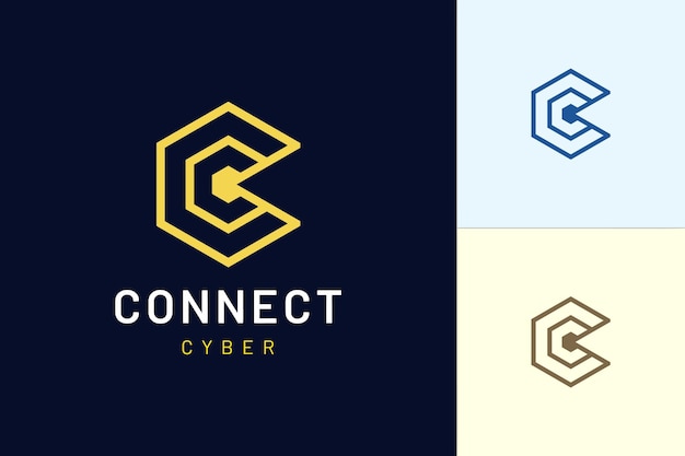 Interlocking Hexagon Logo in Bold Yellow and Blue Tones | Jiffy Designs