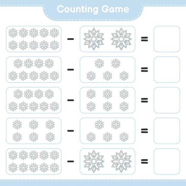 Engaging Snowflake Counting Activity for Kids | Jiffy Designs
