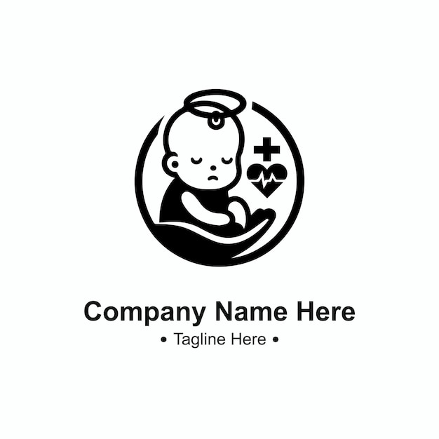 Caring Medical Emblem with Heartbeat Symbol | Jiffy Designs