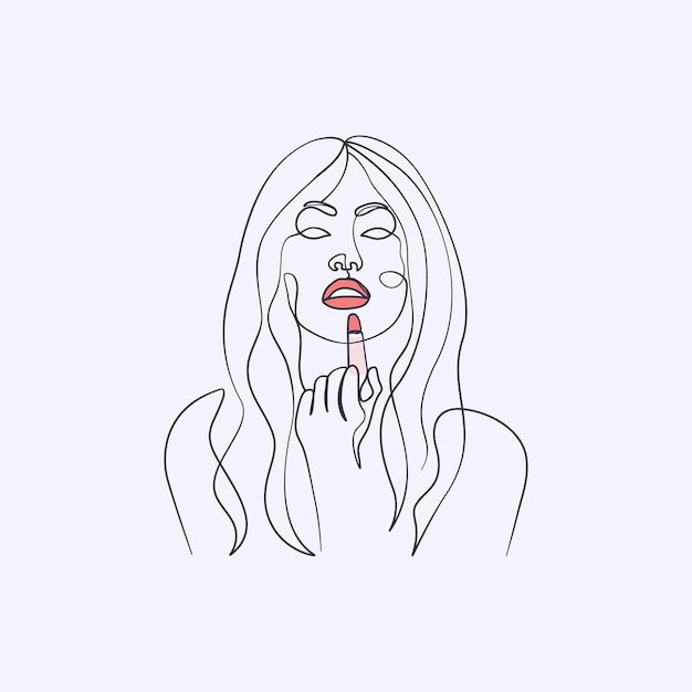 Enigmatic Elegance: A Captivating Line-Art Portrait | Jiffy Designs