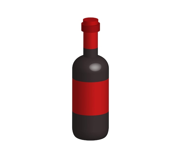 Striking Red and Black Wine Bottle Design | Jiffy Designs