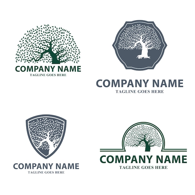 Majestic Tree Emblems: Versatile Nature-Inspired Insignia | Jiffy Designs
