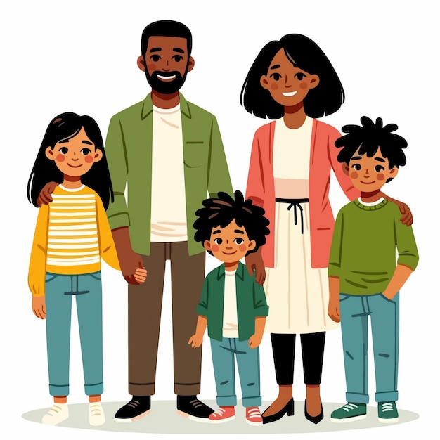 Vibrant Family Portrait with Warm Smiles and Casual Attire | Jiffy Designs