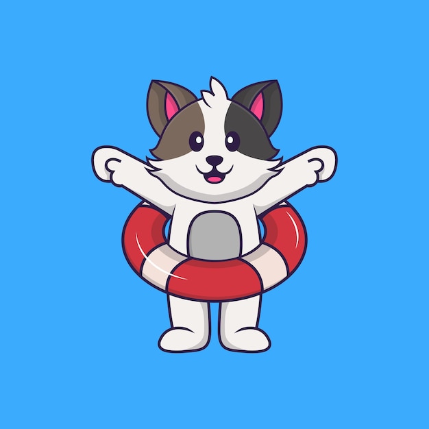 Friendly Feline Lifesaver: Adorable Cat with Buoyant Ring | Jiffy Designs