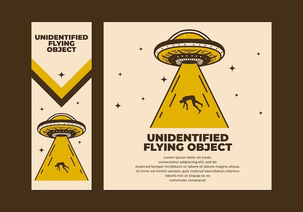 Vintage Retro Poster of Mysterious Unidentified Flying Objects | Jiffy ...