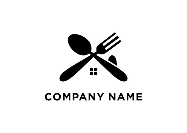 Elegant Dining Establishment Logo with Crossed Utensils | Jiffy Designs