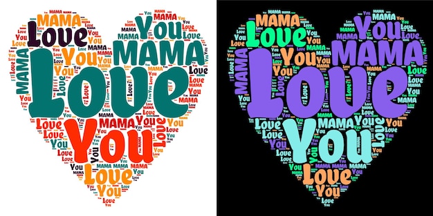 Vibrant Heart-Shaped Word Cloud Celebrating Love | Jiffy Designs