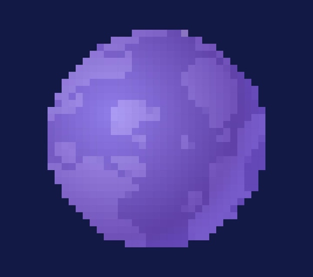 Vibrant Pixelated Sphere in Shades of Purple | Jiffy Designs