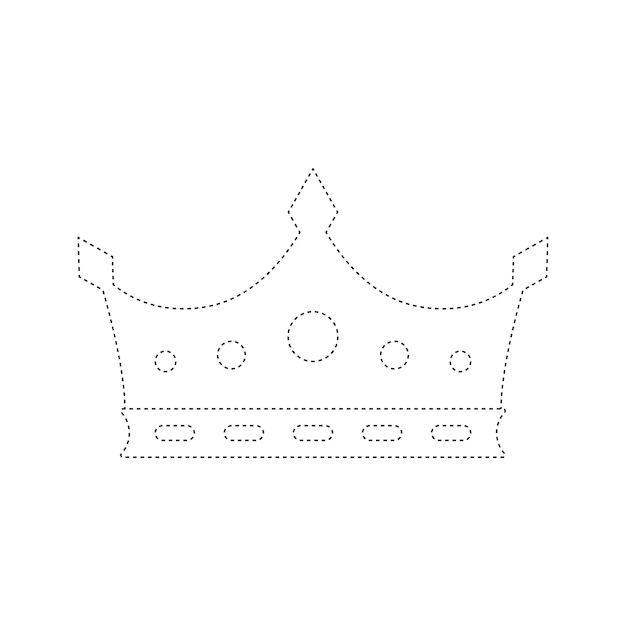 Regal Crown Emblem with Intricate Dotted Design | Jiffy Designs