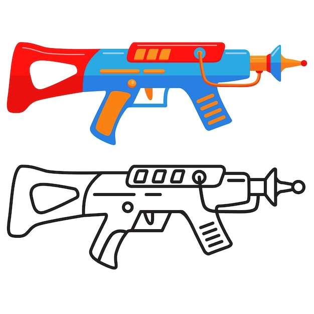 Vibrant Futuristic Blaster Toy Gun with Sleek Design | Jiffy Designs