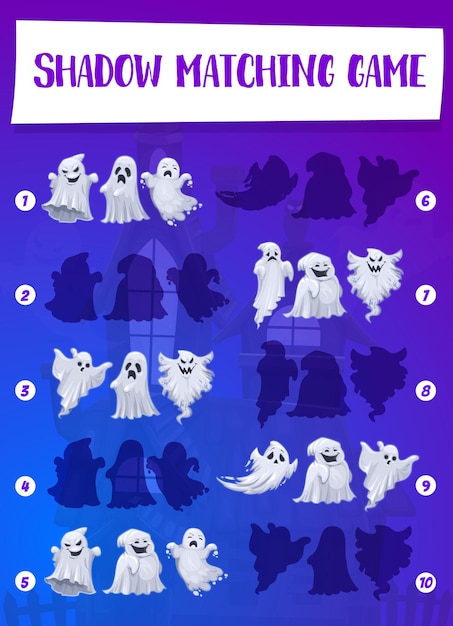 Spooky Shadow Matching Game with Ghostly Figures | Jiffy Designs