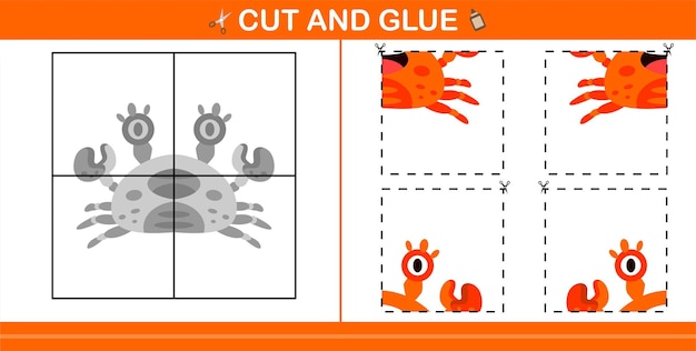 Charming Crab Cut-and-Glue Craft Activity | Jiffy Designs