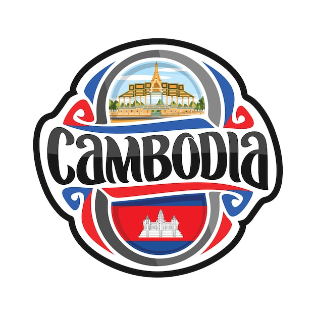 Vibrant Cambodian Emblem Showcasing Country's Iconic Landmarks | Jiffy ...