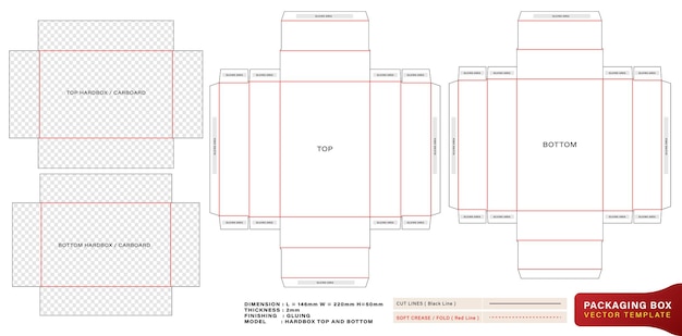 Minimalist Packaging Box Template with Detailed Dimensions | Jiffy Designs