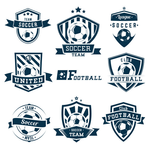 Set Of Soccer Football Logos, Emblems And Badges | Jiffy Designs