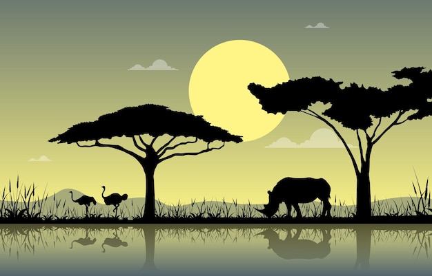 Breathtaking African Safari Landscape at Sunset | Jiffy Designs