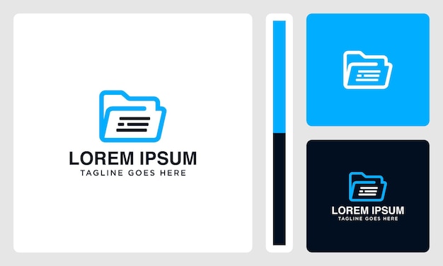 Minimalist Folder Icon with Tagline | Jiffy Designs