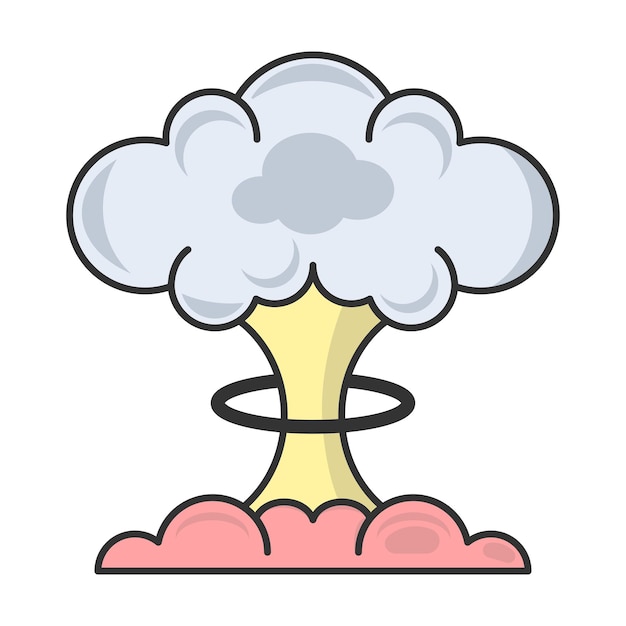 Vibrant Mushroom Cloud Illustration | Jiffy Designs