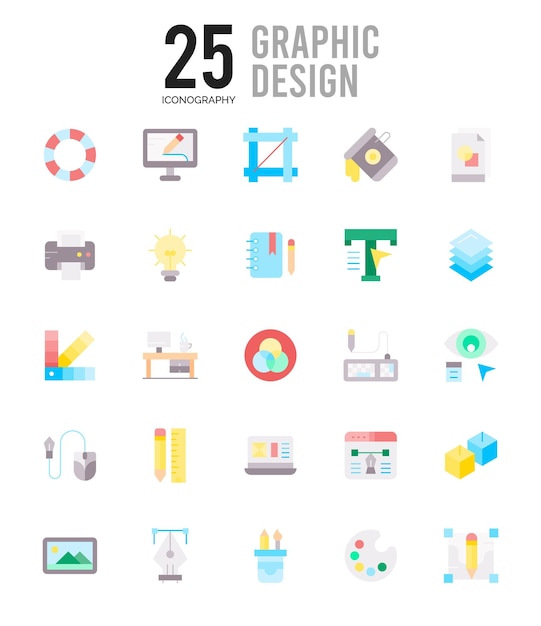 Vibrant Graphic Design Icons: A Visually Captivating Collection | Jiffy ...