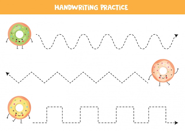 Charming Handwriting Practice with Adorable Donut Characters | Jiffy ...