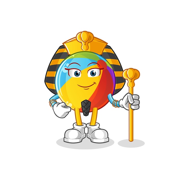 Cheerful Pharaoh Emoji Holding Scepter | Jiffy Designs