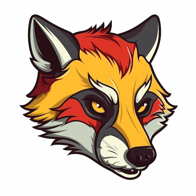 Vibrant Vulpine Visage: Captivating Cartoon Fox Emblem | Jiffy Designs