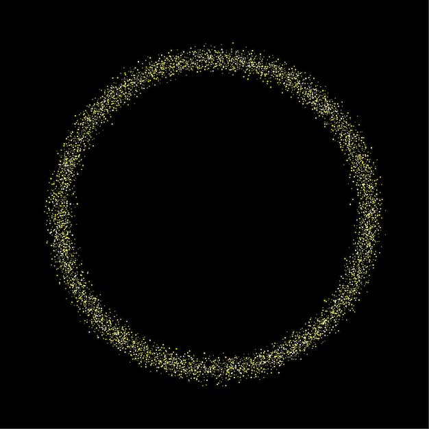 Radiant golden sparkles forming a shimmering circular frame | Jiffy Designs