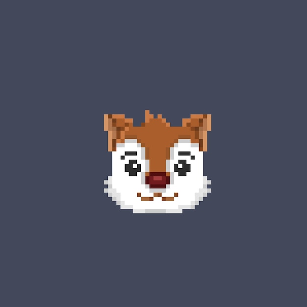 Adorable Pixel Art Chipmunk Face | Jiffy Designs