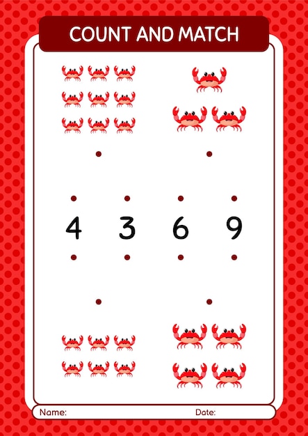 Vibrant Crab Counting and Matching Activity | Jiffy Designs
