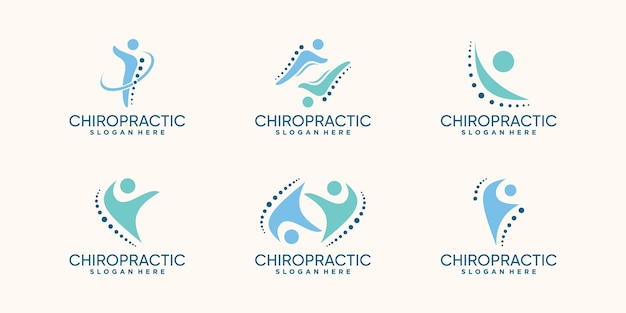 Dynamic Chiropractic Symbols Showcasing Holistic Wellness and Spinal Care | Jiffy Designs