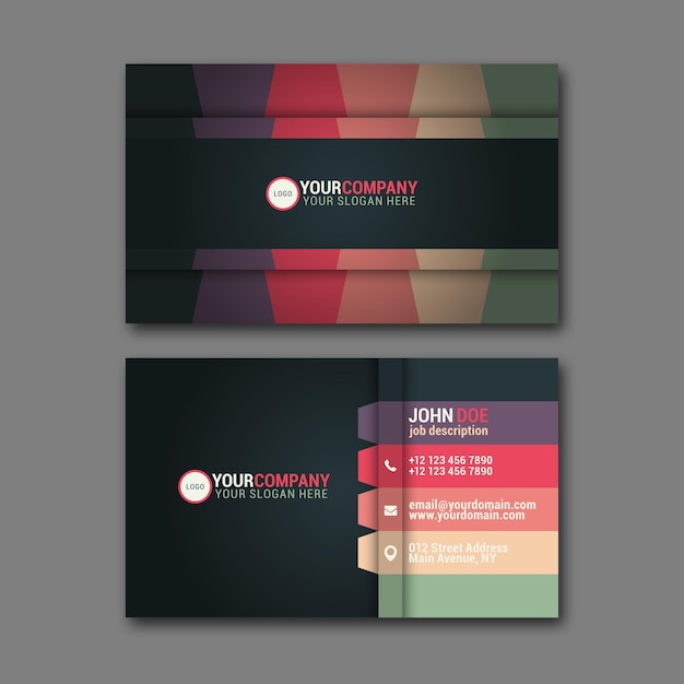 Vibrant Geometric Shapes Business Card Design | Jiffy Designs