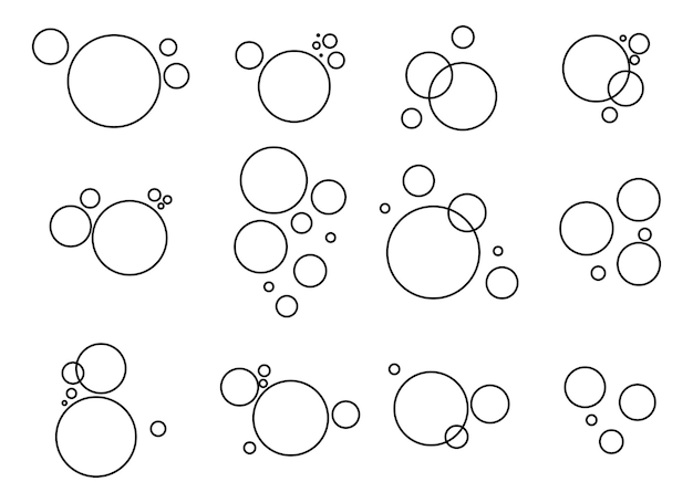 Playful Bubble Formations: A Whimsical Arrangement of Overlapping ...