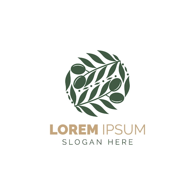 Elegant Leaf Emblem with Organic Shapes and Minimal Text | Jiffy Designs