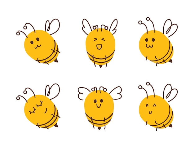 Cheerful Collection of Whimsical Bee Illustrations | Jiffy Designs