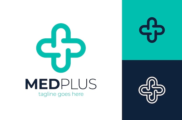 Stylized Medical Cross Symbol with Minimalist Branding | Jiffy Designs