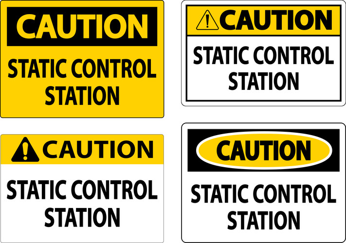Caution Sign Static Control Station | Jiffy Designs
