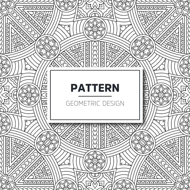 Intricate Geometric Pattern with Radial Floral Motifs | Jiffy Designs