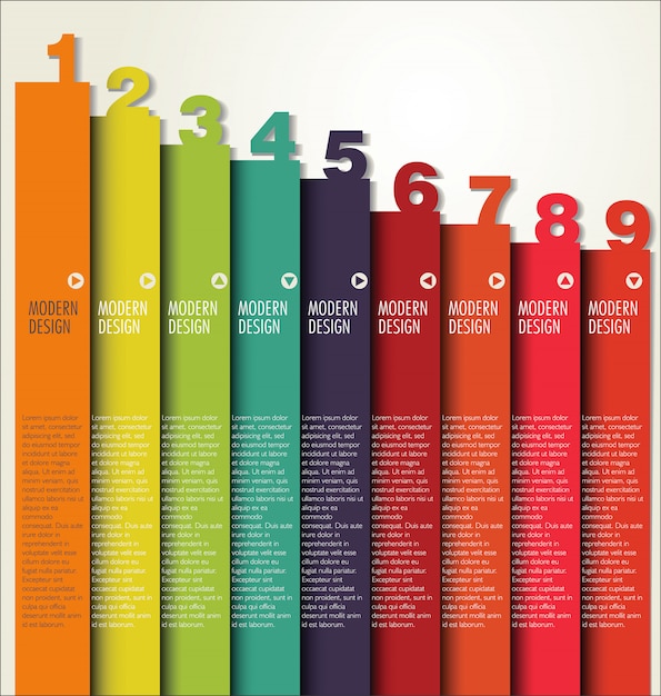 Vibrant Numerical Infographic with Colorful Bars and Descriptions ...