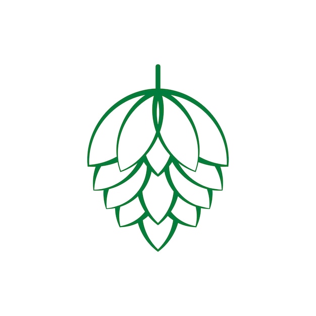 Vibrant Green Hop Bud Silhouette | Jiffy Designs