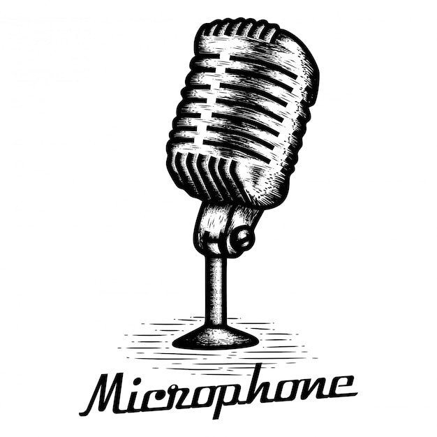 Vintage Microphone with Retro Styling and Iconic Design | Jiffy Designs