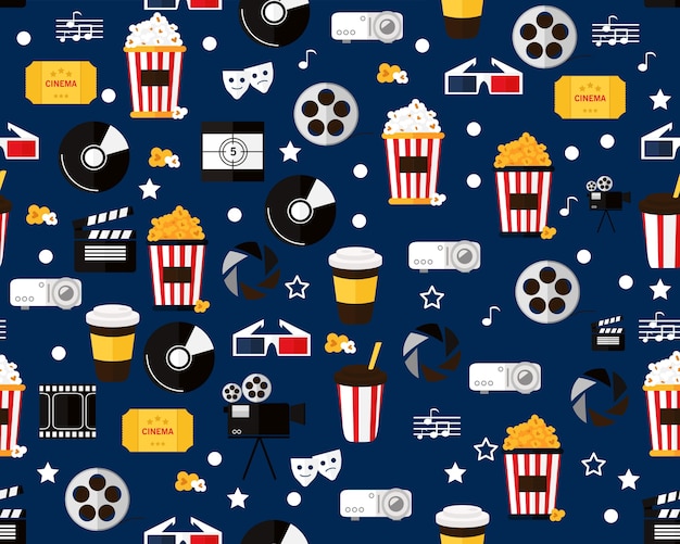 Vibrant Collection of Movie-Themed Icons and Symbols | Jiffy Designs