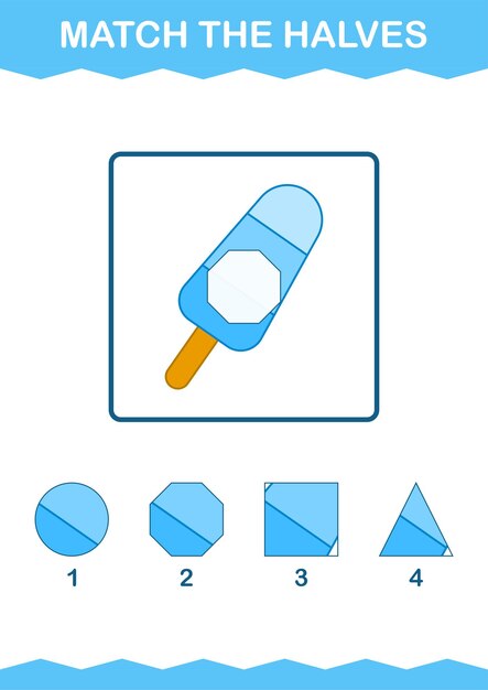 Colorful Popsicle Halves Matching Game | Jiffy Designs