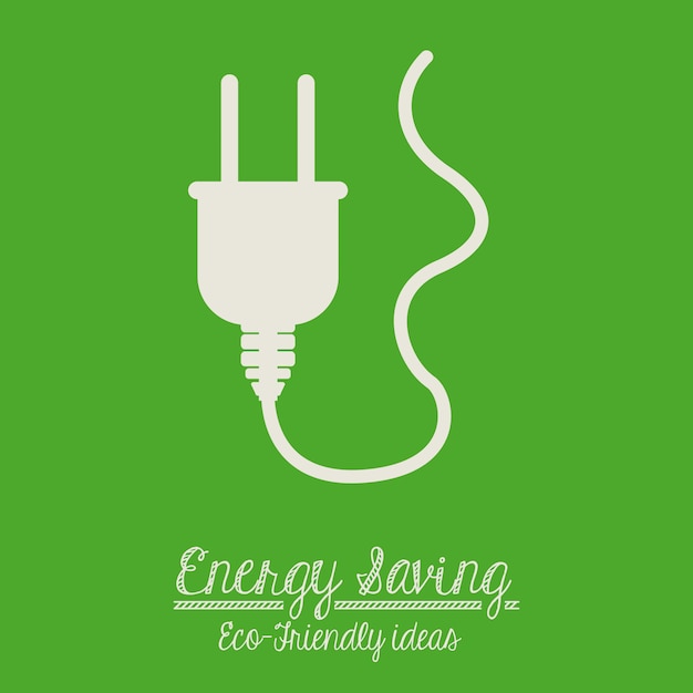 Energy Saving Eco-Friendly Illustration with Electric Plug Icon | Jiffy ...