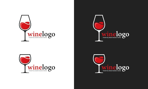 Elegant Wine Glass Logos for Wine Branding and Packaging | Jiffy Designs