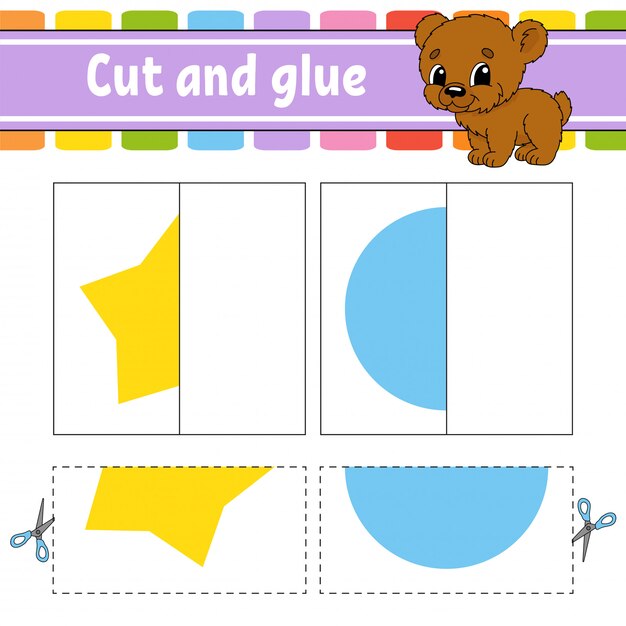 Adorable Bear Cut and Glue Activity | Jiffy Designs